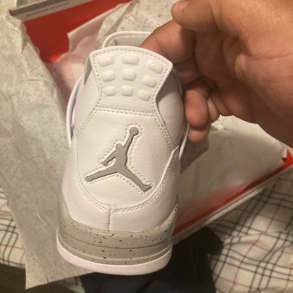 Jordan | Shoes | Air Jordan Retro 4s All White Oreos Size 1 | Poshmark